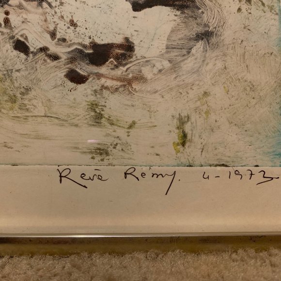 Rene Remy | Art | Framed Monotype By Belgian Artist Rene Remy 973 ...